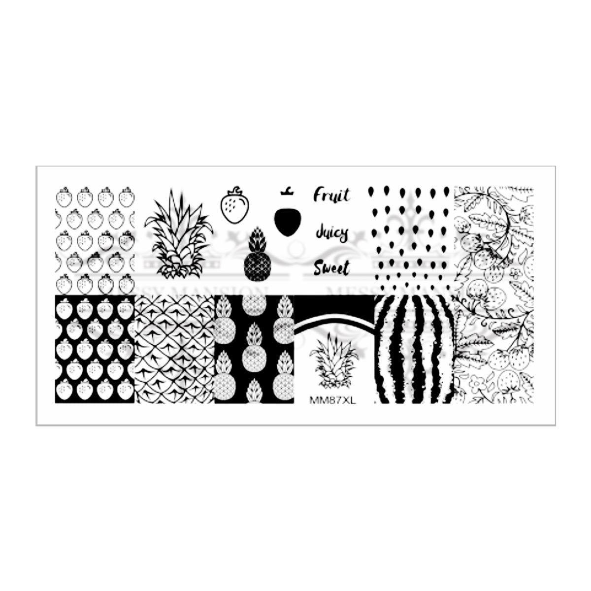MM87XL Messy Mansion Nail Stamping Plate – Emily de Molly - Australia