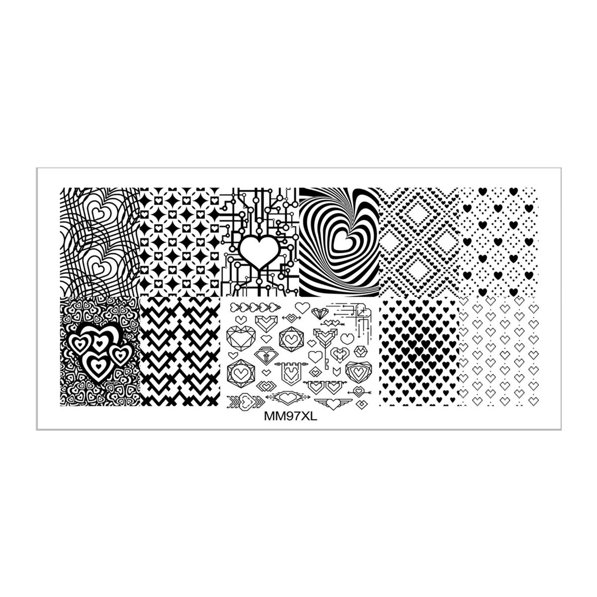 MM97XL Messy Mansion Nail Stamping Plate – Emily de Molly - Australia